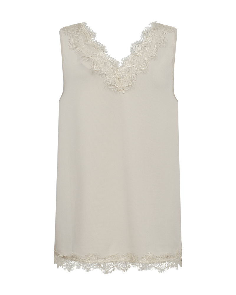FQBICCO - LACE TOP - BEIGE
